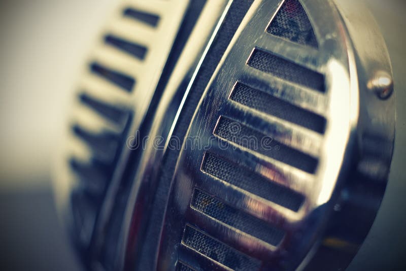 Vintage microphone stock image. Image of device, jazz - 69665609