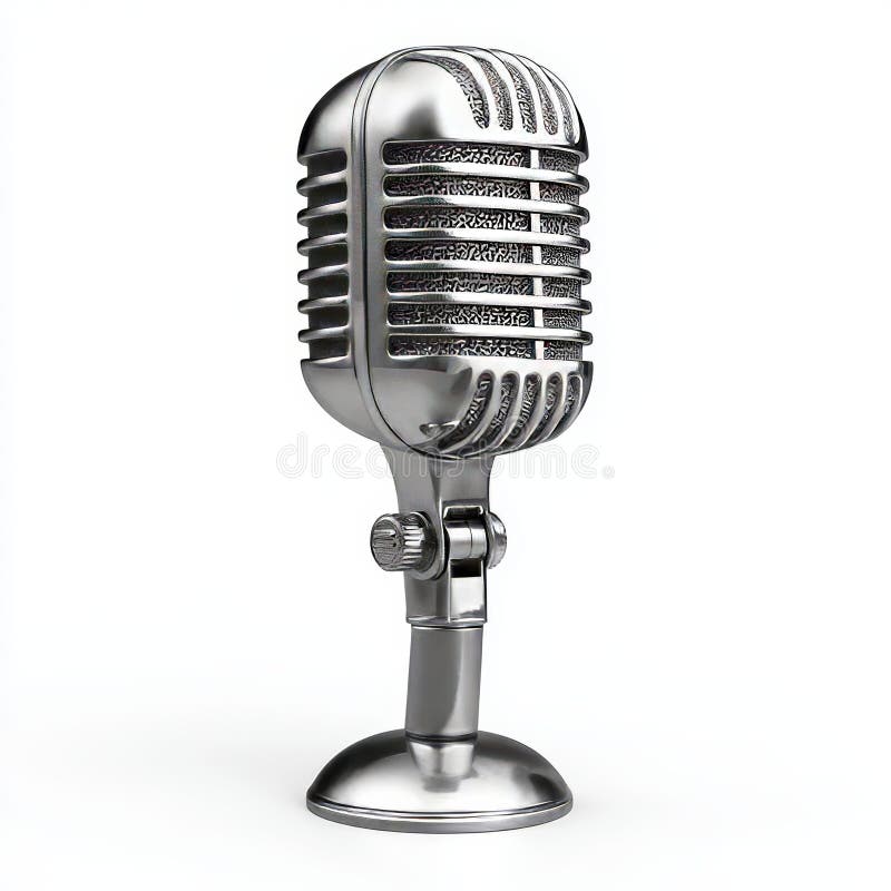 Vintage Microphone Retro Style Clear Background Stock Photos - Free ...