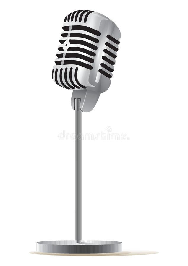 Vintage Microphone. Vector Illustration Decorative Design Editorial ...