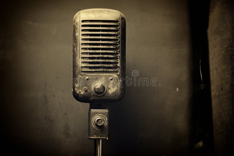 Vintage Microphone stock illustration. Illustration of studio - 295828667