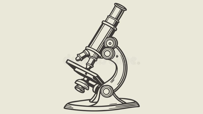 Vintage Microscope, Scientific Discovery, Vector Design Generative AI Stock Vector ...