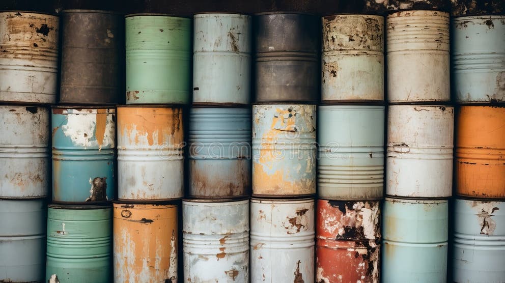 Vintage Milk Cans Arranged in Stack Stock Illustration - Illustration ...