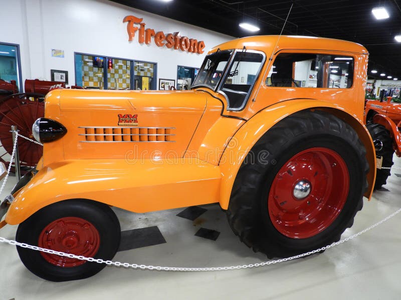 Vintage Minneapolis-Moline Orange Cab Covered Farm Tractor Editorial ...