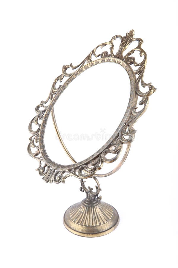 Vintage Mirror Frame in Perspective Stock Image - Image of mirror ...