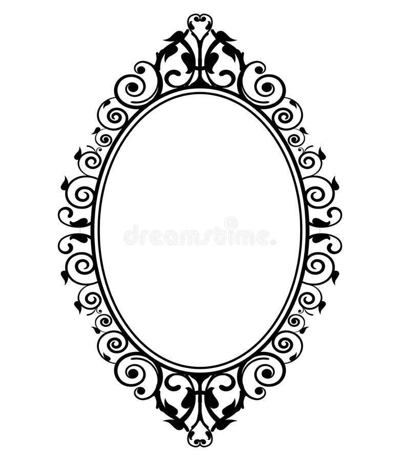 Vintage mirror stock vector. Illustration of decorated - 34181270