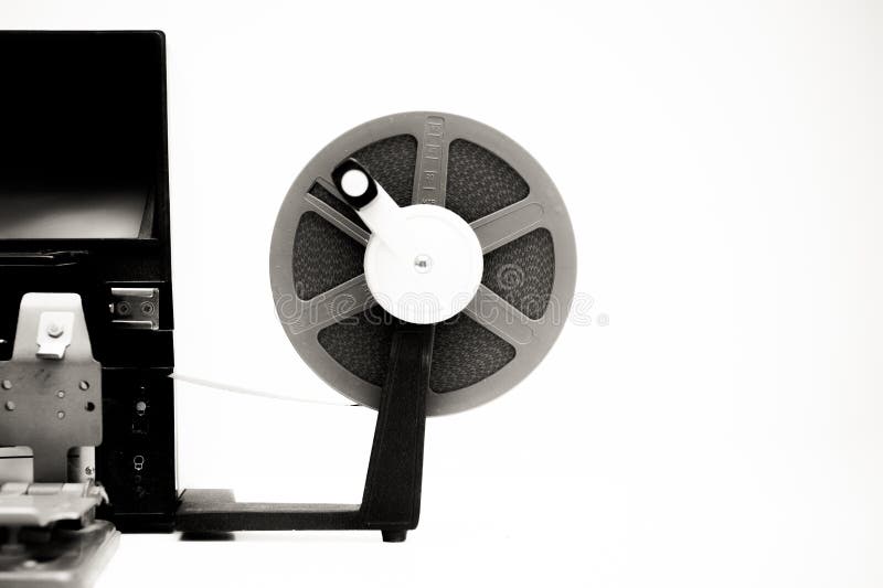 Vintage 8mm Movie Editing Desktop in Black and White Stock Image ...