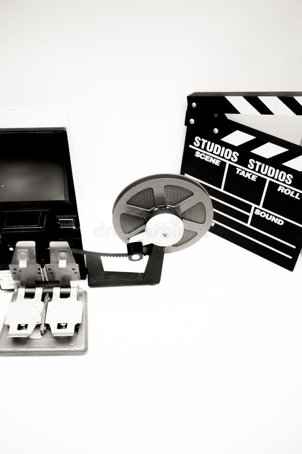 8mm Editing Machine Detail with Film Stock Image - Image of cutter ...