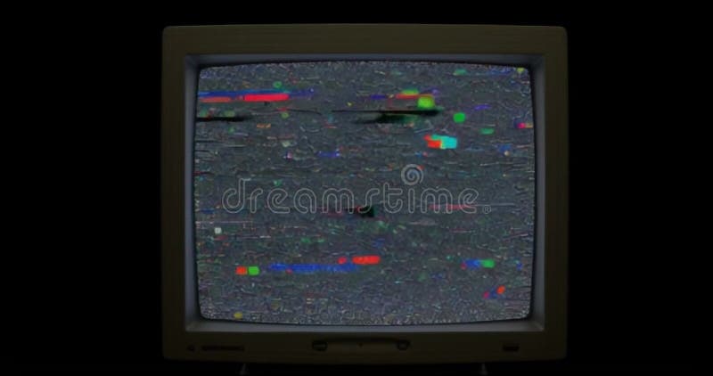 Displaying Static Glitch on Old Monitor for Technical Problems ...