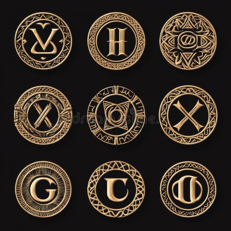 Vintage Monogram Design Elements Set. Vector Illustration Stock ...