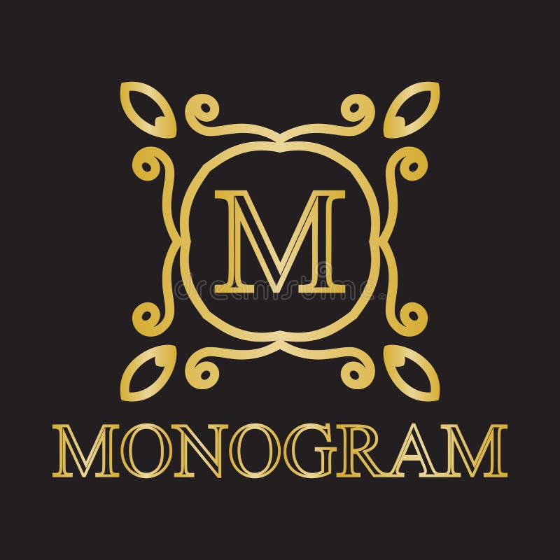 Monogram icon stock illustration. Illustration of border - 102756090