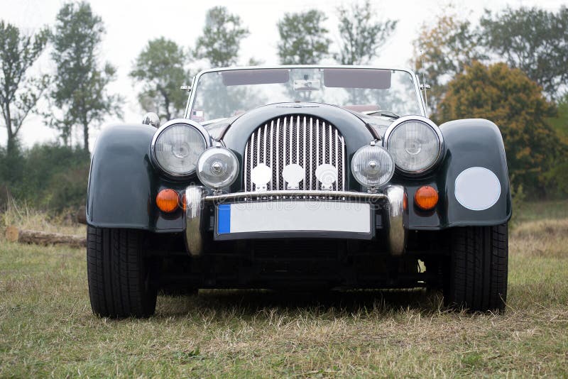 Vintage Morgan Car - Front View Editorial Stock Photo - Image of blue ...