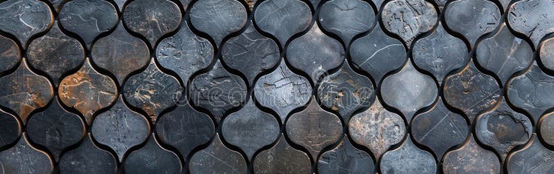 Vintage Moroccan Ceramic Tile Wall Texture in Anthracite Gray and Black ...