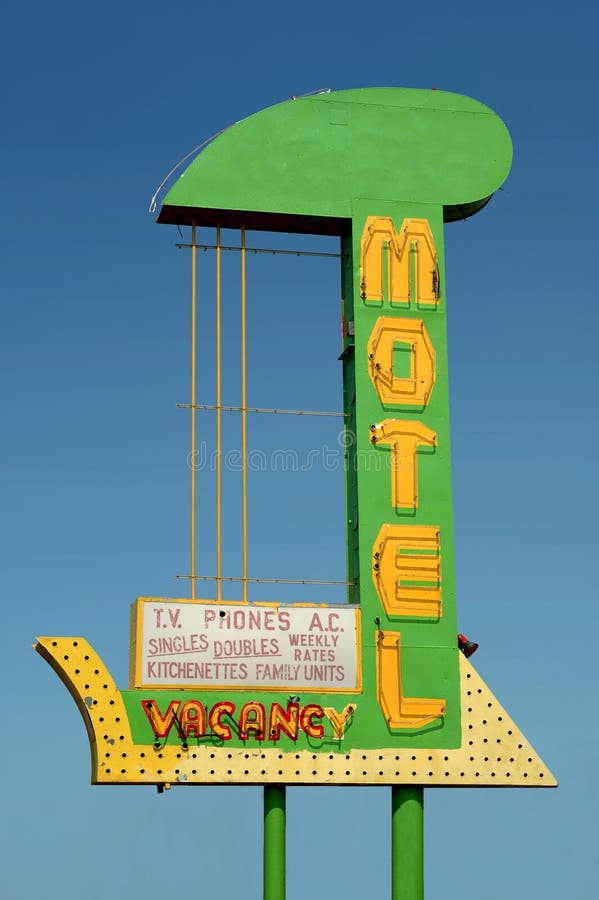 Vintage motel sign stock photo. Image of vacation, googie - 1583004