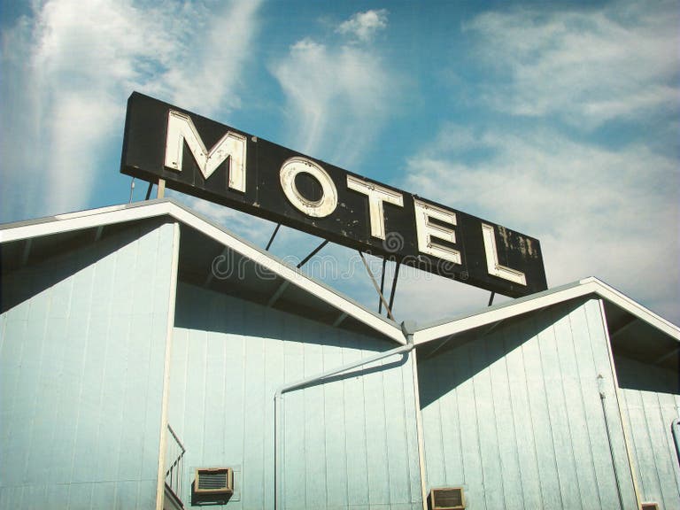 Vintage motel and sign stock image. Image of information - 27003801