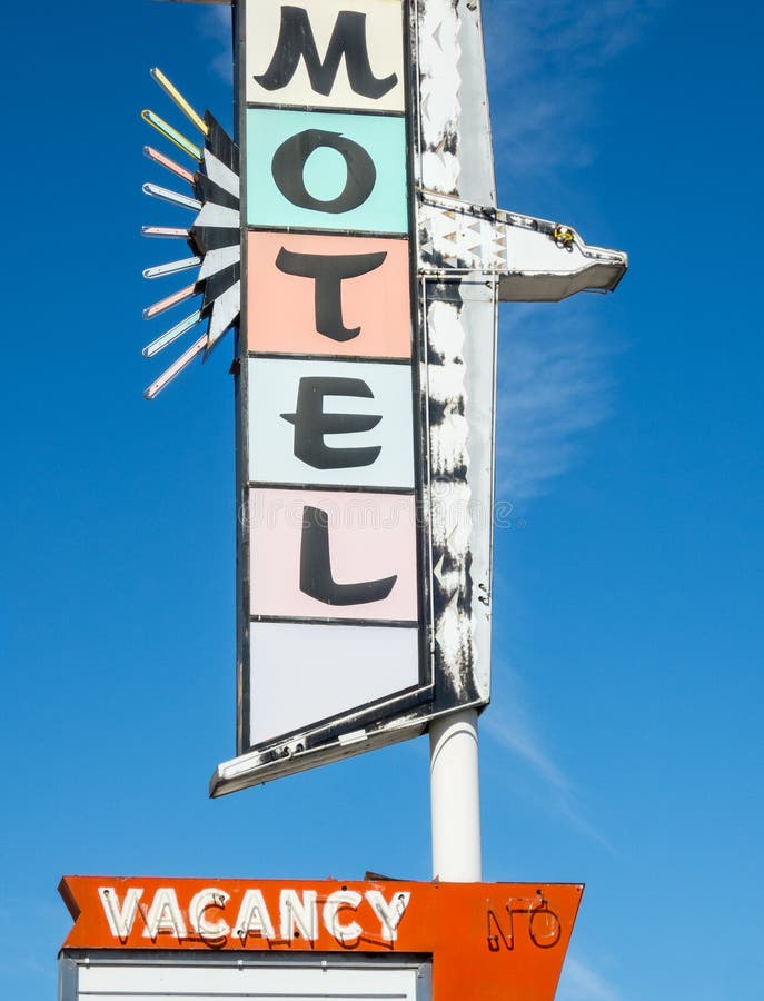 Vintage motel sign stock image. Image of motel, aged - 77783895
