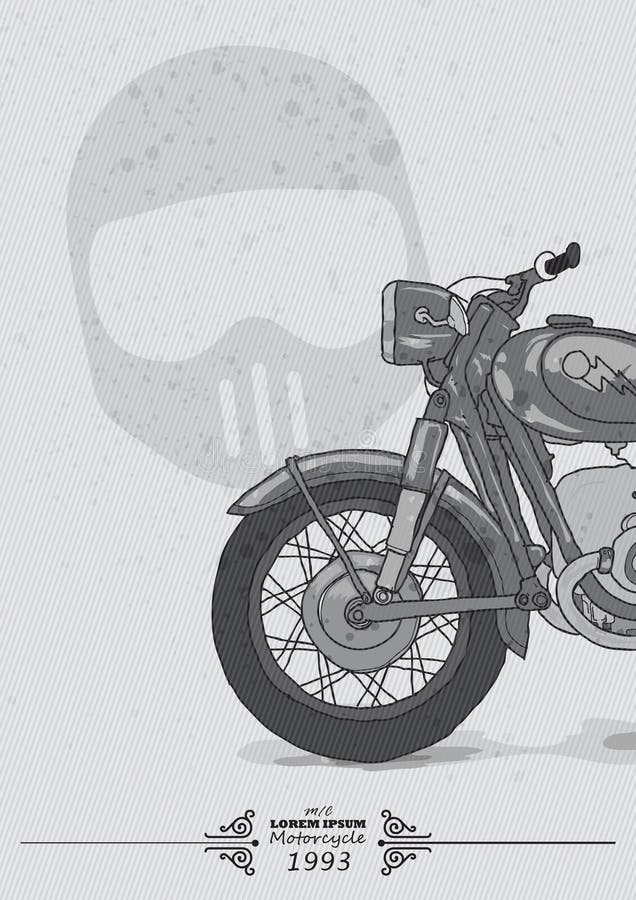 Vintage Motor Cycle Banner. Vector Illustration Decorative Design Stock ...