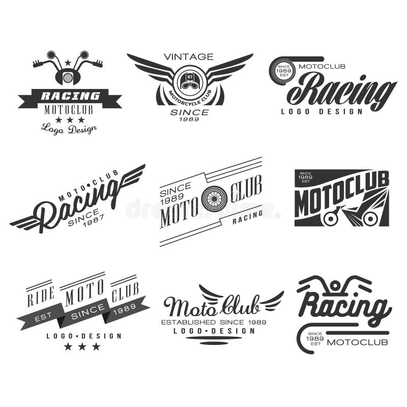 Vintage Motorcycle Labels, Badges and Design Stock Vector ...
