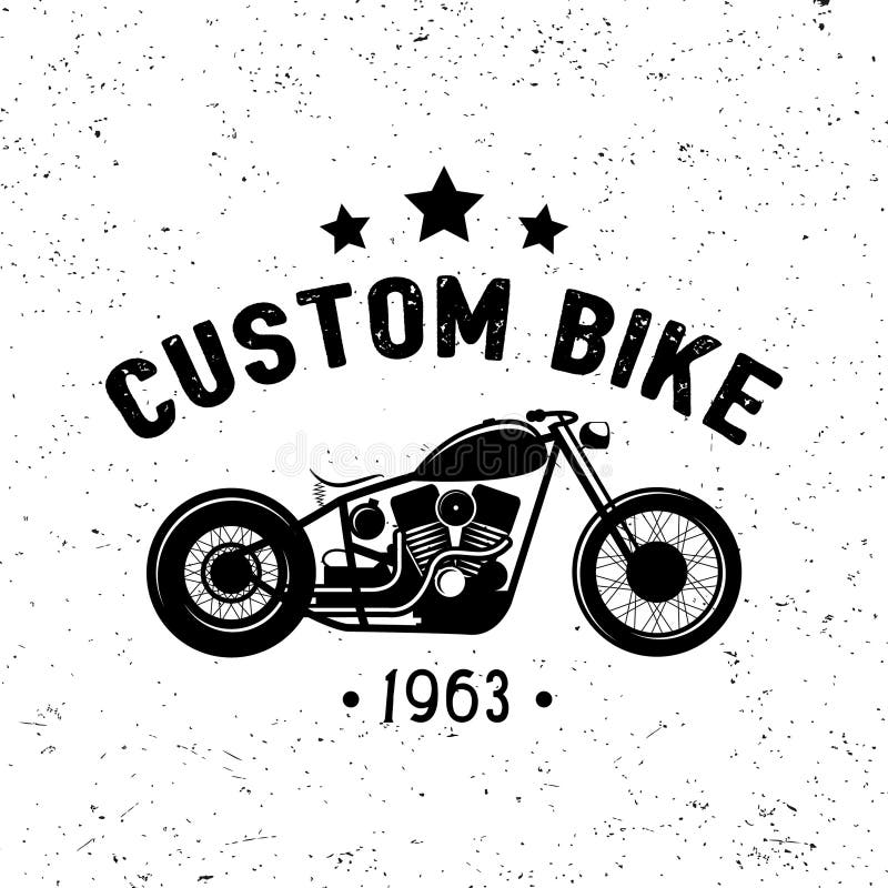 Vintage Motorcycle Logo, Bage, Emblem. Custom Bike Stock Vector ...