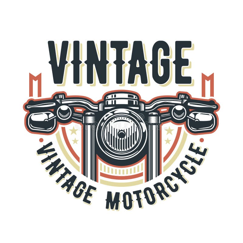 Vintage Motorcycle Logo Template, Vector Retro Custom Garage Emblem or ...