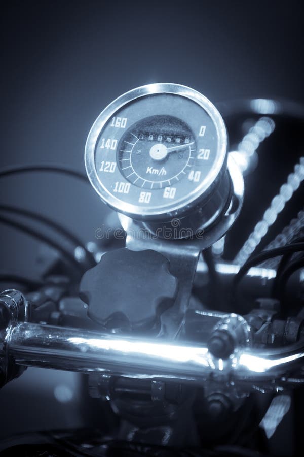 Vintage Motorcycle Speedometer Stock Image - Image of speed, speeding ...