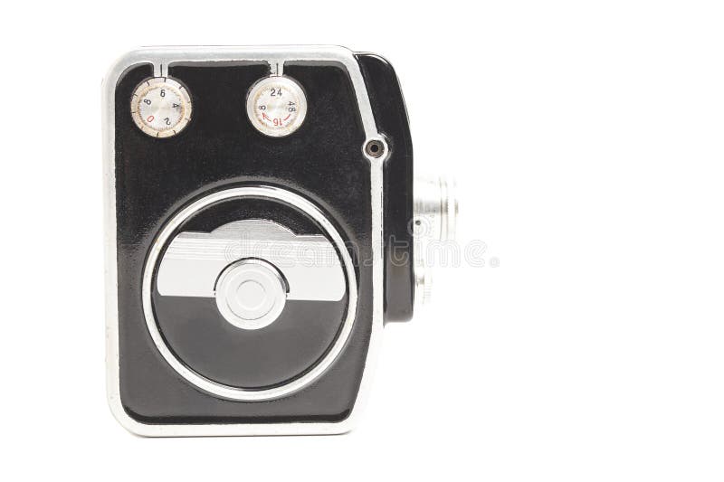 Vintage Movie Camera with Filters Isolated on White Background Stock ...