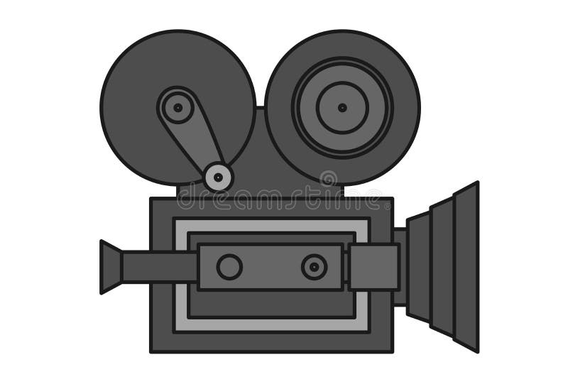 Vintage Movie Camera Vector Stock Vector - Illustration of production ...