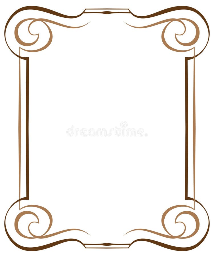 Vintage Multilayer Vertical Vector Frame Stock Vector - Illustration of ...