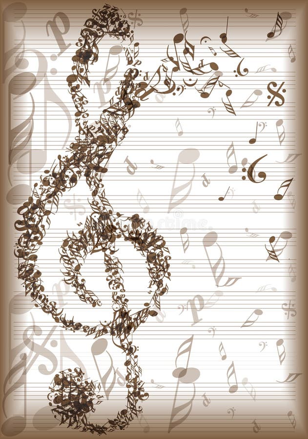 Vintage Music Notes Wallpaper