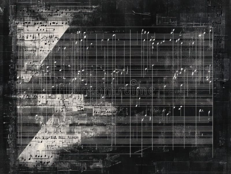 Vintage Music Sheet Abstract - a Symphony of Time and Texture Stock ...