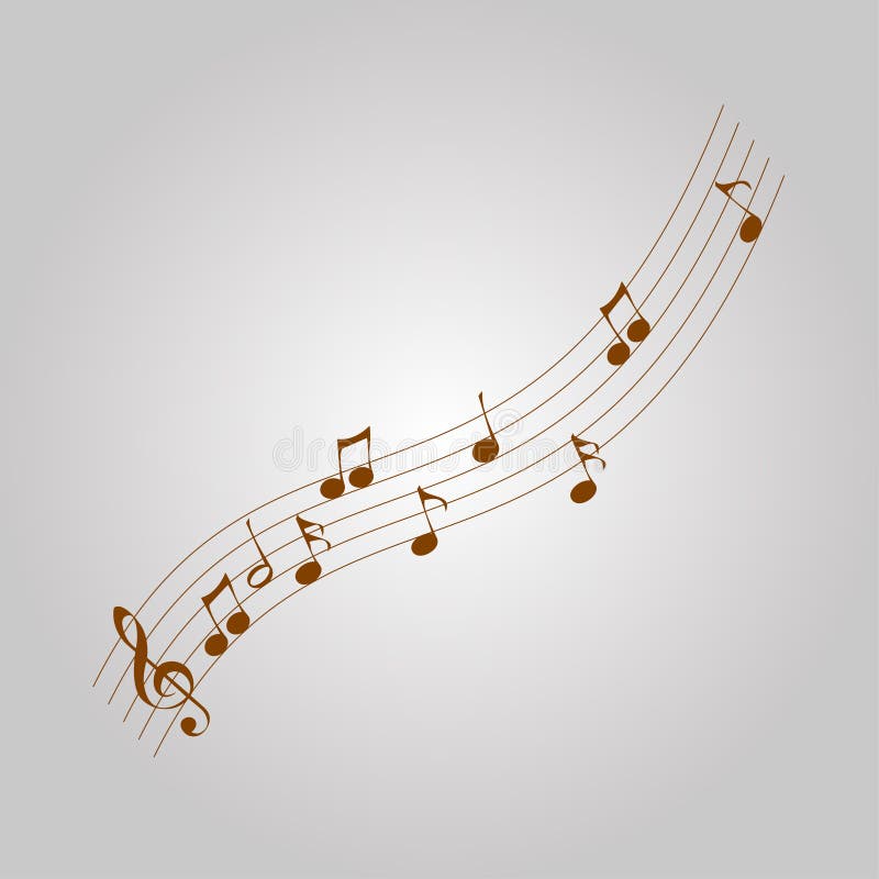 Vintage musical notes stock vector. Illustration of composer - 74800930