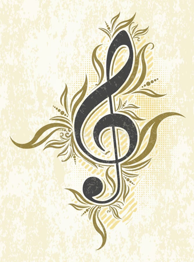 Treble Clef Parchment Stock Illustrations – 66 Treble Clef Parchment ...