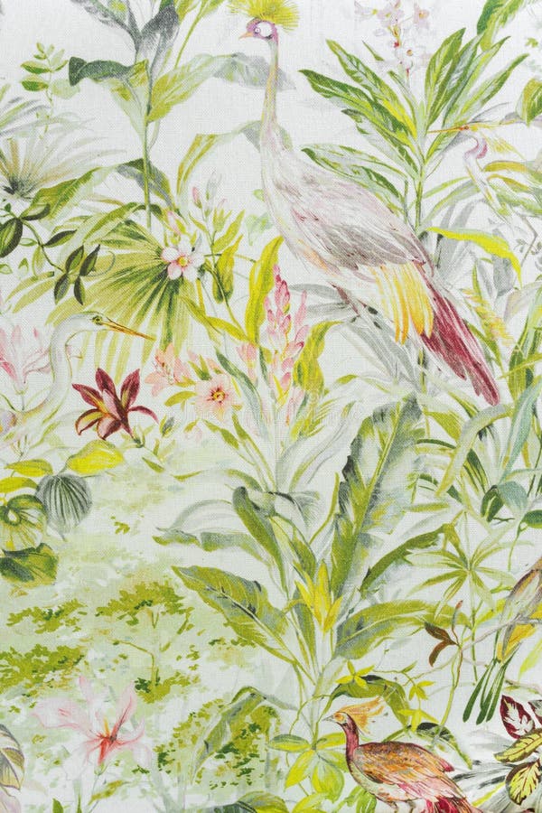 Vintage Nature Floral Pattern Textile Stock Illustration - Illustration ...