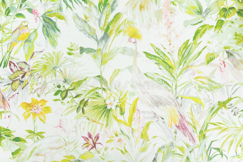 Vintage Nature Floral Pattern Textile Stock Illustration - Illustration ...