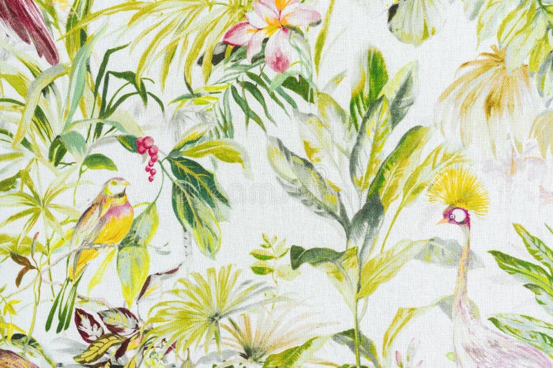 Vintage Nature Floral Pattern Textile Stock Illustration - Illustration ...