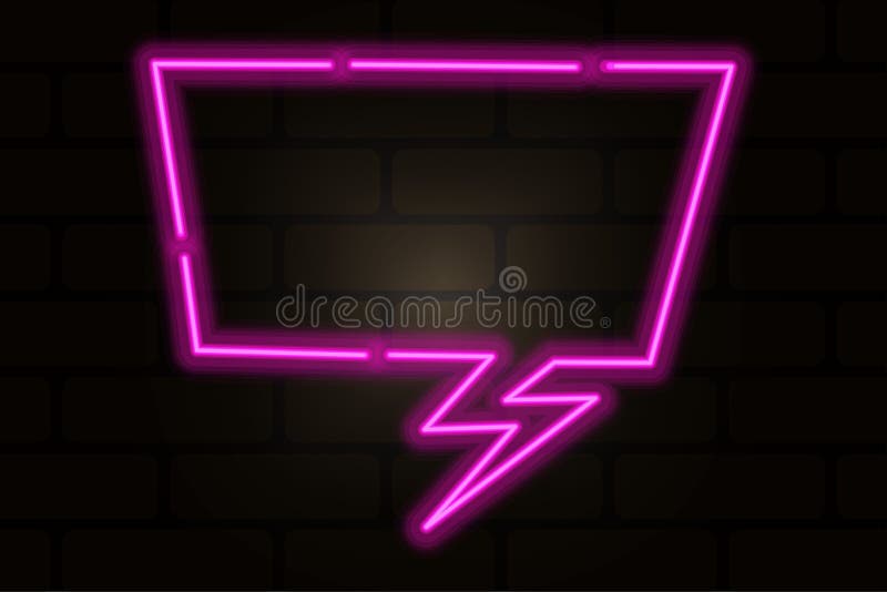 Vintage Neon Message. Text Message. Dialog, Chat Speech Bubble. Vector ...