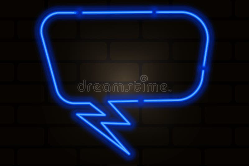 Vintage Neon Message. Text Message. Dialog, Chat Speech Bubble. Vector ...