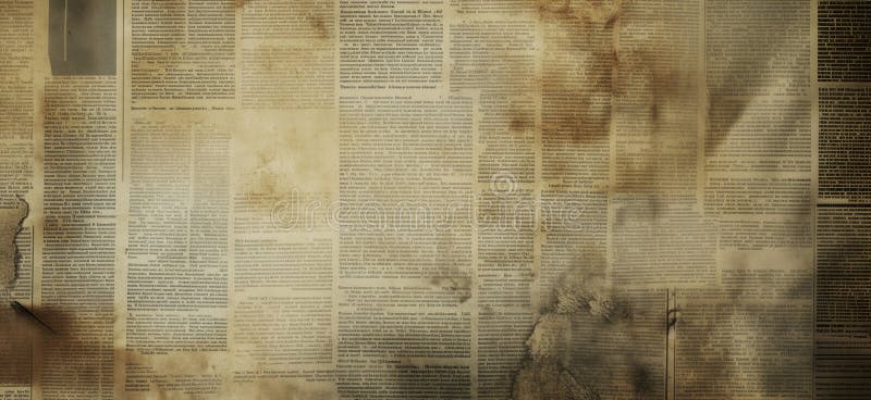 Vintage Newspaper Background with Faded Text and Aged Paper Texture ...