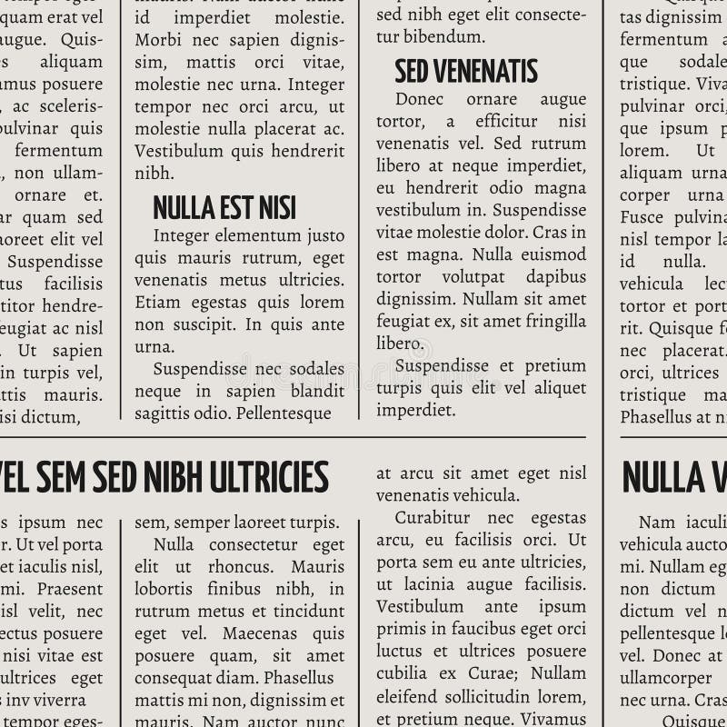 Vintage Newspaper Print Vector Seamless Pattern Stock Vector ...