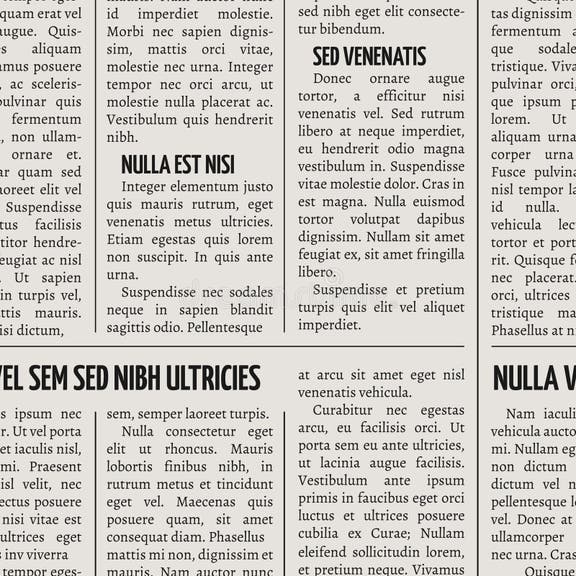 Vintage Newspaper Print Vector Seamless Pattern Stock Vector ...