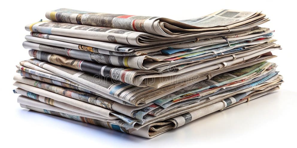 Vintage Newspaper Stack a Deep Dive into History Information Overload ...