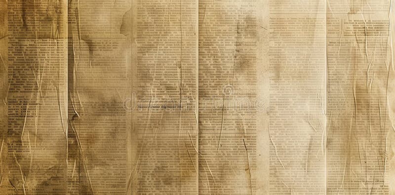 Vintage Newspaper Texture. Old-fashioned Reading Material Concept Stock ...