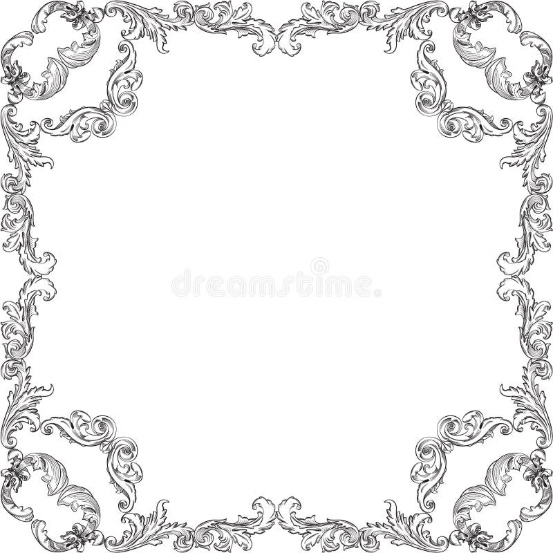 Orient acanthus fine frame stock vector. Illustration of luxury - 59876055