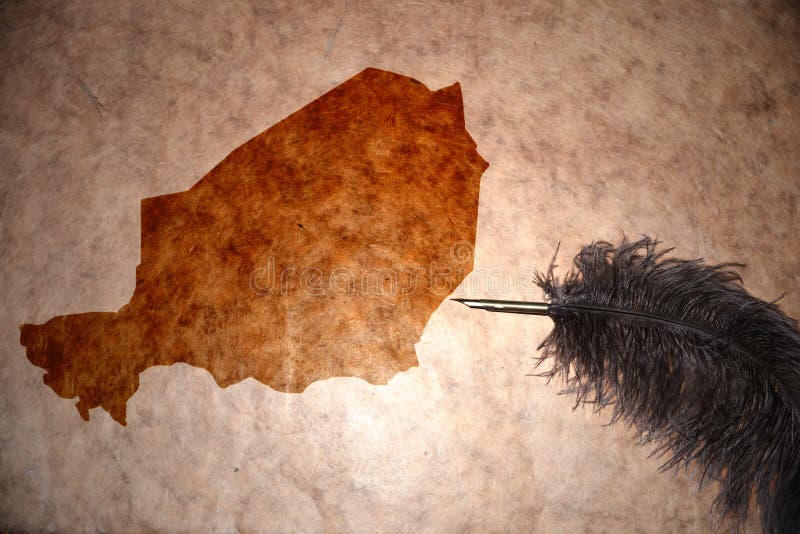 Vintage niger map stock photo. Image of africa, african - 97050800