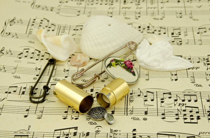 Vintage Nostalgic Still Life with Cute Little Things Stock Image ...