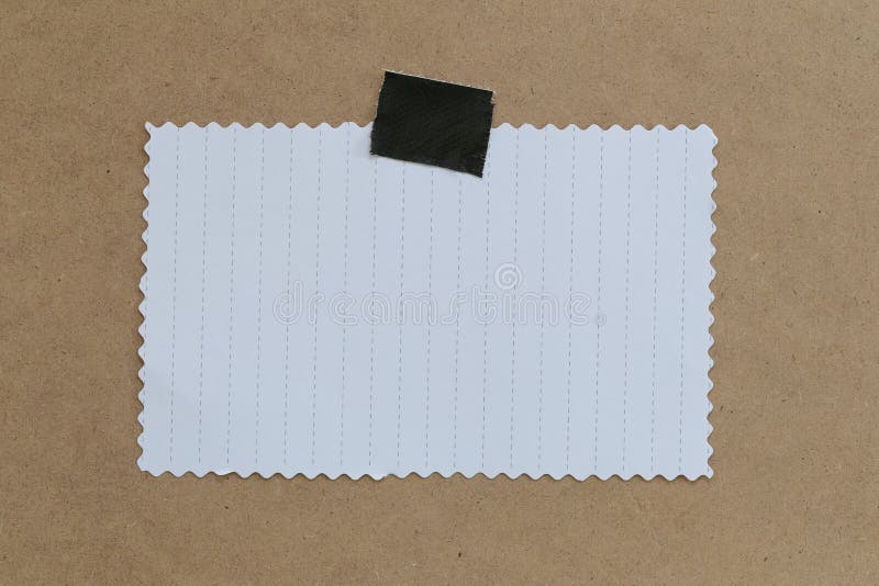 Vintage Of Note Paper On Brown Background And Copy Specs. Stock Photo ...