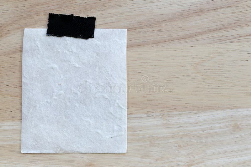 Vintage of Note Paper on Wooden Background and Copy Specs. Stock Photo ...