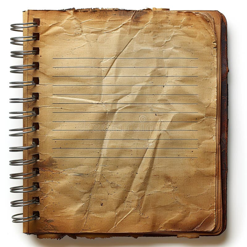 Vintage Notebook with a Rustic Charm Stock Illustration - Illustration ...