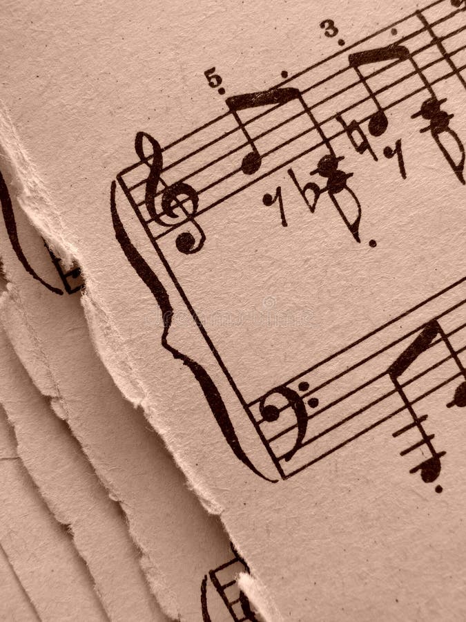 Vintage notes stock image. Image of piece, sonata, notes - 12974757