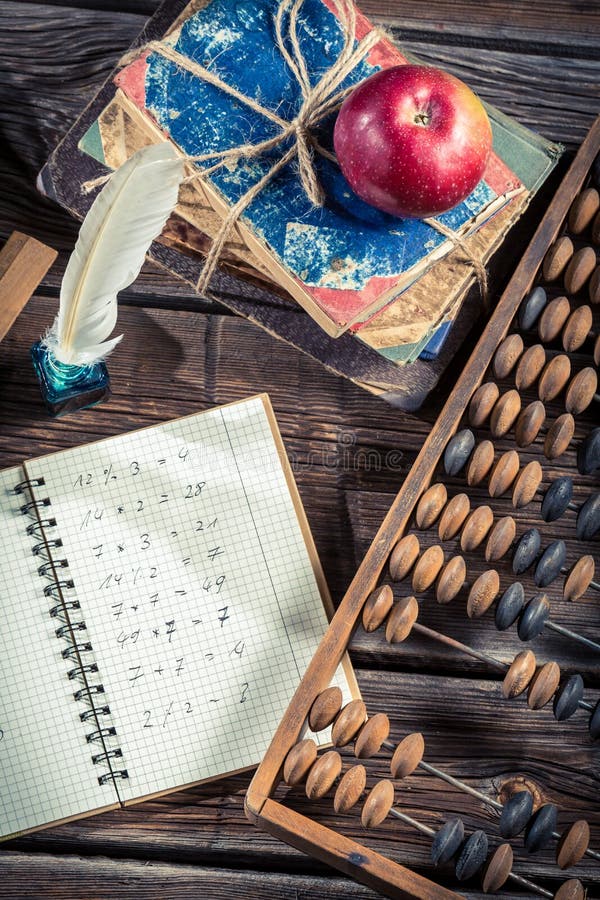 Vintage Notes from Math Classes Stock Photo - Image of knowledge ...