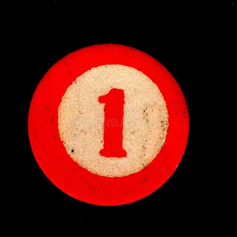 A Vintage Numbered Bingo Counter. Stock Image - Image of three, leisure ...